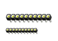 China WCON 2.54 mm Round Pin Header Singer Row 180°DIP H=3.0 PPS length 8.3mm  black ROHS for sale