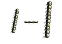 China WCON 2.54 mm Round Pin Header Singer Row 180°DIP H=3.0 PPS length 8.3mm  black ROHS for sale