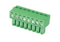 China WCON 3.81mm Female Terminal Connector  PA66 Green Without Ear 6P Matte Tin 110 / Tray ROHS for sale