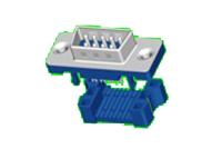 China Male Dual Row IDC Type D Sub Connector PBT  Brass 9 Pin Piercing line for sale