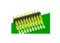 China Pin Header Connector Double Row Black SMT Male PA9T H = 2.0 With CAP ROHS Approved for sale