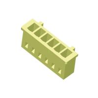 China WCON 2.5mm Wire To Board Wafer Connector  6P Straight L=11.0 DIP3.4mm PA66 Beige Sn Plated for sale