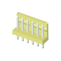 China WCON 2.5mm Wire To Board Wafer Connector  6P Straight L=11.0 DIP3.4mm PA66 Beige Sn Plated for sale