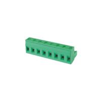 China Green Color Terminal Block Connector 5.08 Pitch Without Ear PA66 Female Matte Tin ROHS for sale