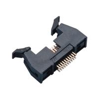 China 1.27*2.54mm latch header connector 16 pin header PA9T brass mating with 5242 for sale