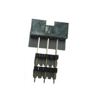 China 2.54 Pitch Box Header Connector add housing H=2.5 PA9T black  matting with 5212/2185 ROHS for sale