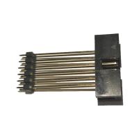 China 2.54 Pitch Box Header Connector add housing H=2.5 PA9T black  matting with 5212/2185 ROHS for sale