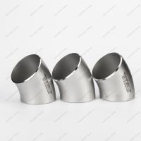 China 403 Steel Butt Welding Elbow Beveled Edge 45 Degree Stainless Steel Pipe Fittings for sale