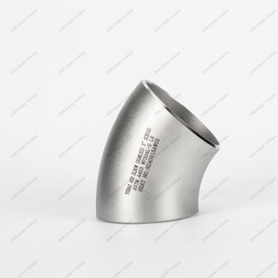 China SCH10-SCH160 Stainless Steel Buttweld Pipe Fittings 45 Degree Stainless Steel Weld Elbows for sale