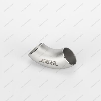 China ASME B16.9 304 304L Steel 90 Degree Stainless Elbow BW Butt Welding Pipe Fitttings LR Elbow for sale