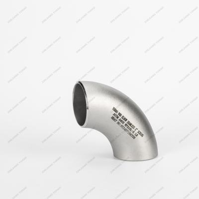 China ASTM DN5-DN1000 316L Stainless Steel Butt Welding Pipe Fitttings 90 Degree Elbow for sale