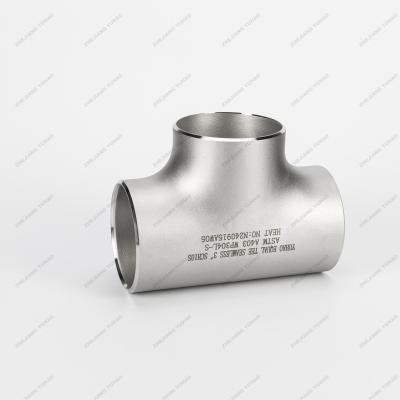 China ASTM/AISI/GB/DIN/JIS/EN Grade 304 Mirror Stainless Steel Butt Welded Pipe Fittings SS Equal Tee for sale