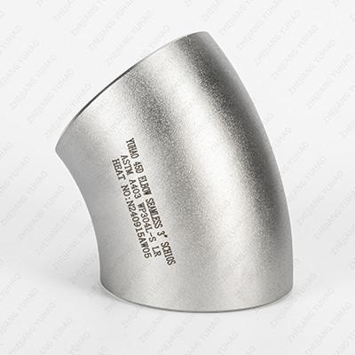 China Cold Rolled Hot Rolled 45 Degree Elbow Stainless Steel Butt Weld Pipe Fittings for sale