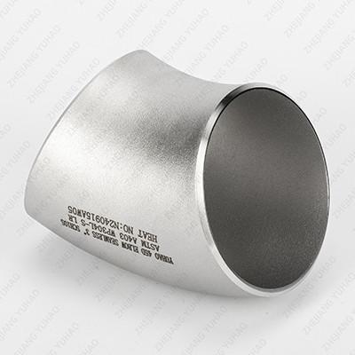 China DN10-DN900 Stainless Steel 45 Degree Elbow Butt Welding Pipe Fittings With Bright Finish In DIN ANSI JIS ASME Standard for sale
