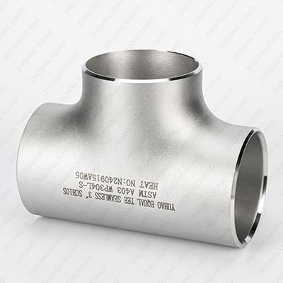 China EN ASTM AISI DIN JIS Stainless Steel Equal Tee Butt Welded Pipe Fittings With SCH10-SCH180 for sale