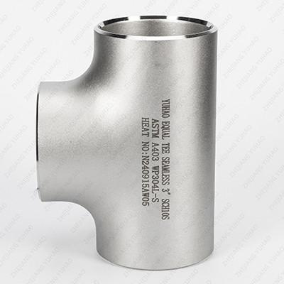 China High Pressure SS BW Tube Stainless Steel Butt Welded Pipe Fittings Equal Tee for sale