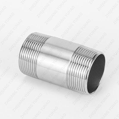 China Bspt Threaded Seamless Stainless Steel Hydraulic Long / Short Pipe / Barrel Nipple for sale