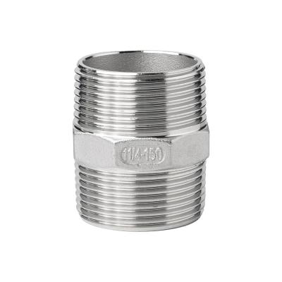 China 304 / 316 Stainless Steel Male Hex Nipple SS NPT/BSPT Hex Adapter for sale