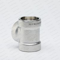 China 304 Stainless Steel Forged Pipe Fittings T Shaped Inner Thread Socket Welding Tee for sale