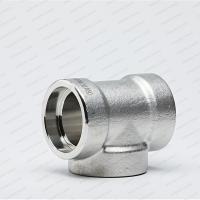 China 304 Stainless Steel Forged Pipe Fittings T Shaped Inner Thread Socket Welding Tee for sale