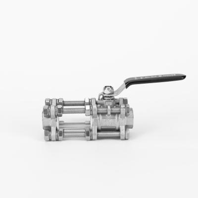 China SS316 SS304 Stainless Steel Valve PN1.6 To PN6.4MPa Sight Glass Ball Valve 3 Piece for sale
