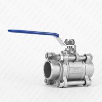 China 304 316 3PC Butt Welding Ball Valve Stainless Steel for sale