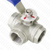 China Stainless Steel 3 Way Ball Valve For Industrial Flow Control for sale