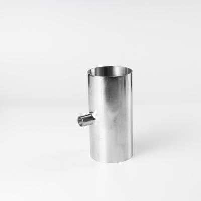 China Beverage Industry SS316L Stainless Steel Sanitary Pipe Fittings Food Grade Steel Reducing Tee for sale
