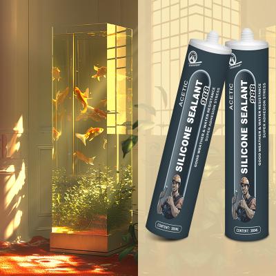 China MH988 Acetic Silicone Sealant Clear Waterproof - 400g/min Extrusion Rate, -40 to 280℃ Temperature Range for sale