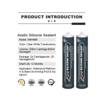 China MH988 Acetic Silicone Sealant Clear Waterproof - 400g/min Extrusion Rate, -40 to 280℃ Temperature Range for sale
