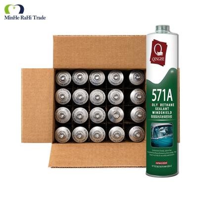 China MH571A Polyurethane Silicone Sealant Black 100% RTV for Auto Marine Window Glass Door for sale