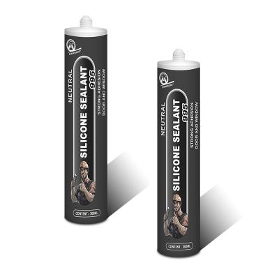 China Single Component White Silicone Sealant for Fast Curing and Weatherproof Sealing on Concrete Construction for sale