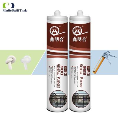 China White Clear OEM General Purpose Silicone Sealant 300ML Cartridge with 10-15 Min Skin Time and -40 to 280℃ Temperature Range for sale