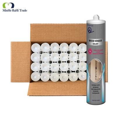 China MH Anigre Veneer Sealant High Strength Acoustic Slat Wall Panels MS Polymer Silicone Adhesion Beech Wood for sale