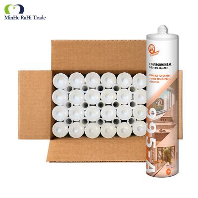 China MS Modified Polymer Hybrid Sealant Adhesive 590ml Sausage High Tack Anti-Mildew Caulking Black Grey for sale