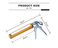 China Manual Semi Circle Caulking Gun 300ml for Silicone Polyurethane Sealant Cartridges 310-400ml for sale