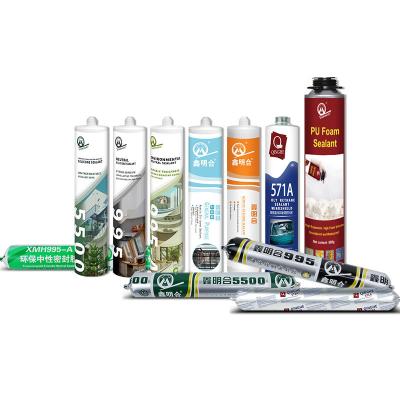 China 300ml Multi Purpose Adhesive Sealant Dark Grey Silicone PU for Window Door Frame Gap Filling for sale