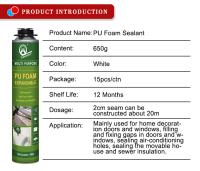 China Waterproof Expanding PU Foam Spray Insulation 750ml for Door Frame Sealing Construction for sale