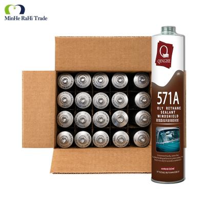 China MH571A Black PU Windshield Sealant 400% Elongation Auto Glass Window Caulk for Dealerships for sale