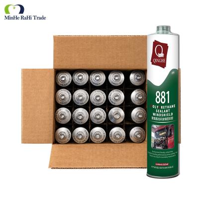 China 881 Automotive Windshield PU Sealant - 6.5 MPa Tensile Strength, 450% Elongation, -40°C to 90°C Temperature Range for sale