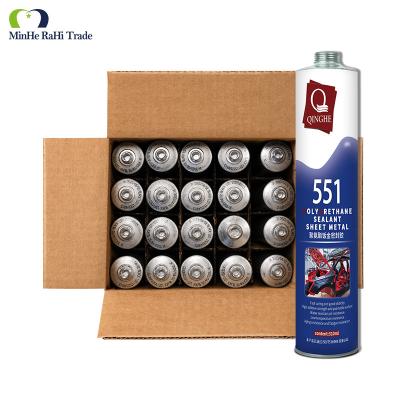 China MH551 PU Sealant 310ml Black Polyurethane Adhesive for Auto Bus Car Body Metal Plate Joint Caulk for sale