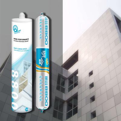 China MH8800 High Temp Heat Resistant Silicone Sealant 590ml Sausage for Steel Glass Curtain Wall for sale