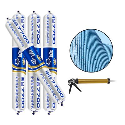 China MH7700 Clear White Neutral Silicone Sealant for Metal Structural Bonding - 0.9 MPa Tensile Strength, 590ML Packaging for sale