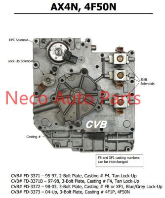 China Auto transmission AX4N 4F50N sdenoid valve body good quality used original parts for sale