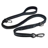 China Nylon Neoprene Padded Strong Dog Lead Soft Handle Shock Absorbing Bungee Dog Harness for sale