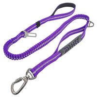 China Nylon Neoprene Padded Strong Dog Lead Soft Handle Shock Absorbing Bungee Dog Harness for sale