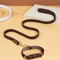 China XL Size PU Leather Pet Leash Explosion Proof Rush Dog Leash for sale