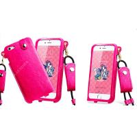 China PU leather Impact IPhone 7 8 key chain pouch Mobile Phone Safety Cover for sale