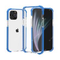 China Translucent Blue Iphone12 Series PMMA Clear Mobile Phone Cases for sale
