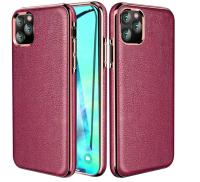 China Flip Genunine Leather 6.1 Inch Protective Iphone Cases for sale